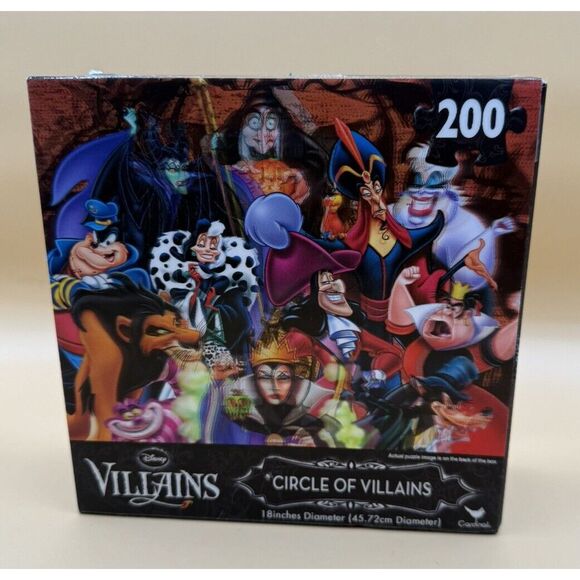 Disney | Games | Disney Circle Of Villains Circular 8 Diameter 20pc ...